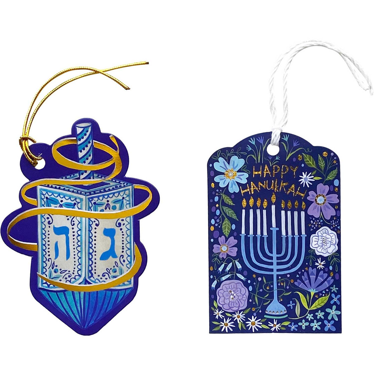 Hanukkah, Jewish Holidays Gift Tags with Tie String – Present Paper