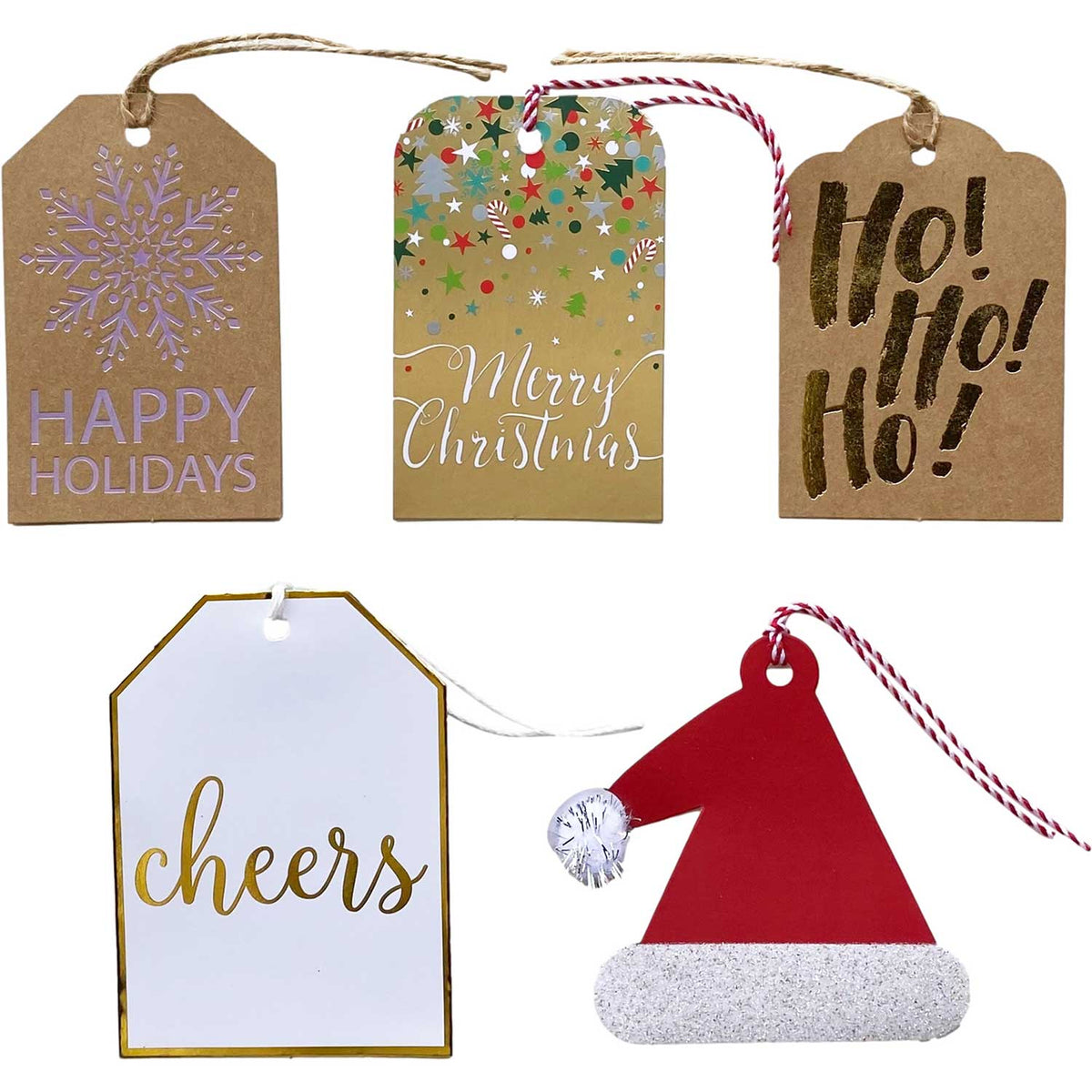 Christmas, Winter Holidays Gift Tags with Tie String – Present Paper